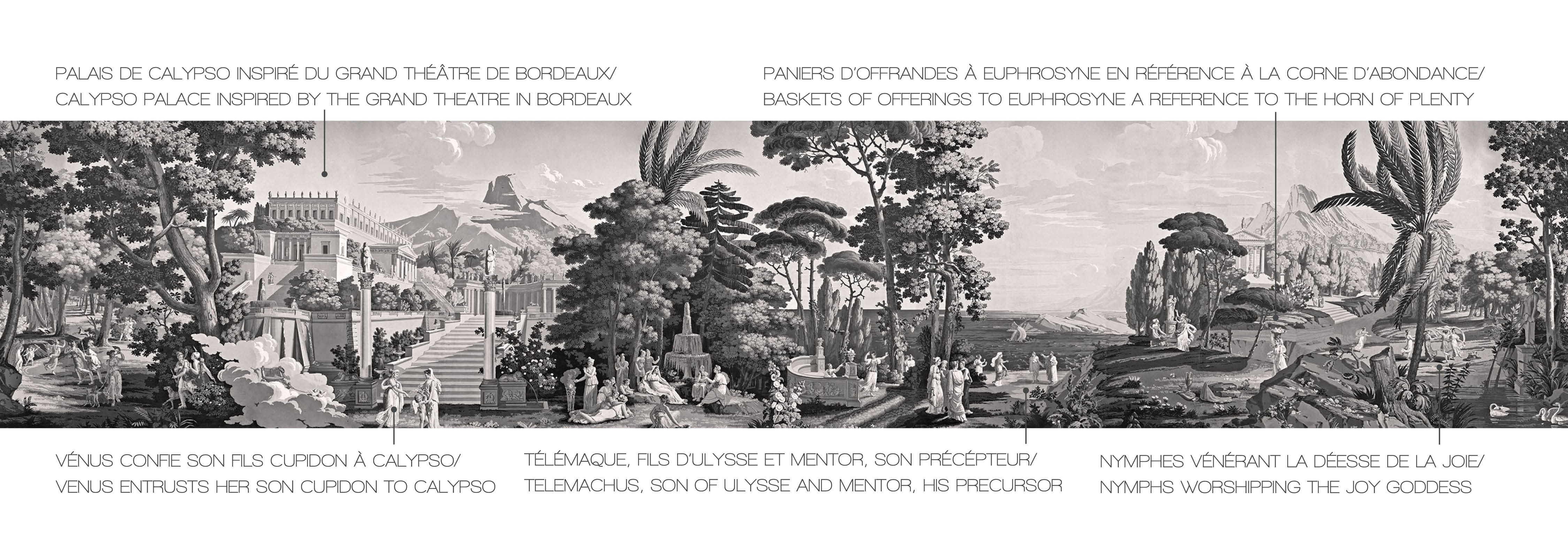 Papier peint panoramique - Paysage de Télémaque dans l'île de Calypso ...